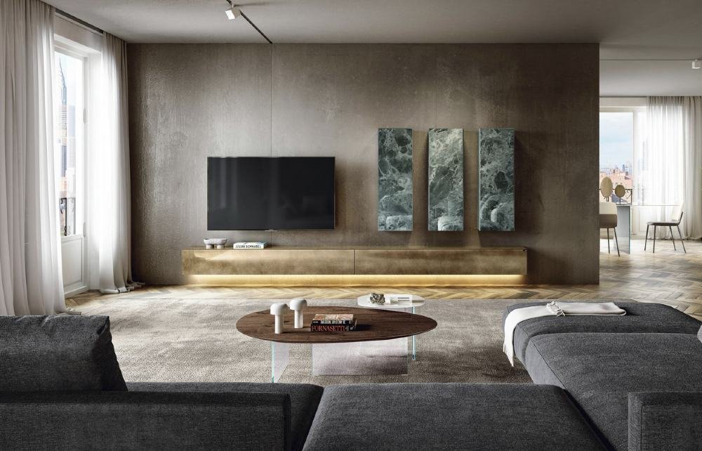 Italian Design For A Refined Living Room: Elegance And Modularity